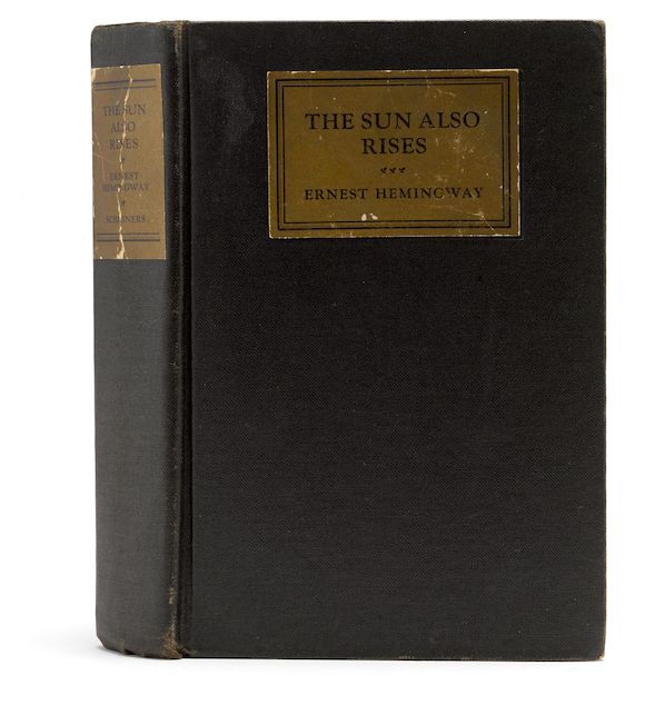 Bonhams : HEMINGWAY, ERNEST. 1899-1961. The Sun Also Rises. New York ...