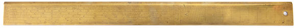 Bonhams Brass Rule And A Silver Protractor