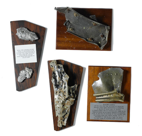 Bonhams : World War II Battle of Britain. A group of twisted metal ...