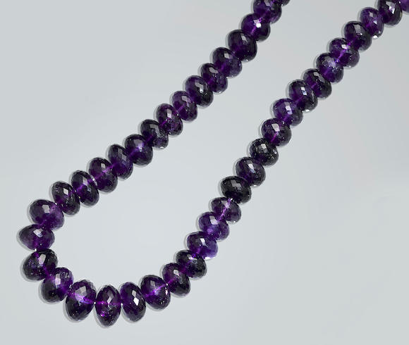 Bonhams Amethyst Bead Necklace