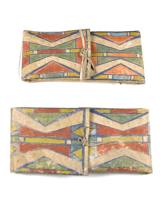 Bonhams : Two Crow parfleche envelopes