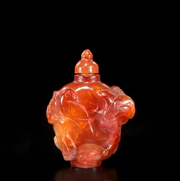 Bonhams : A carnelian snuff bottle
