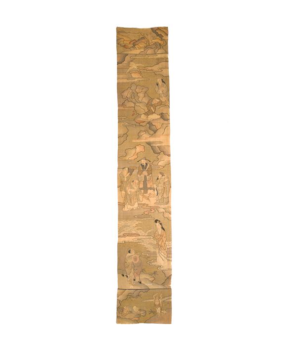 Bonhams : A kesi-woven silk vetical panel 19th century