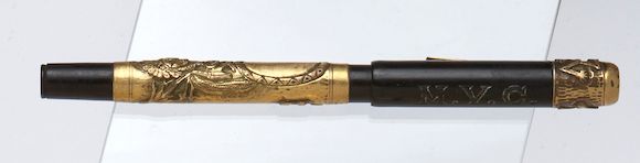 Bonhams : PARKER: No. 58 Awanyu "Aztec" Gold-Filled Fountain Pen, c.1911