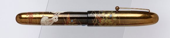 Bonhams : NAMIKI Emperor Rabbit in Moonlight Maki-e & Rankaku Fountain Pen