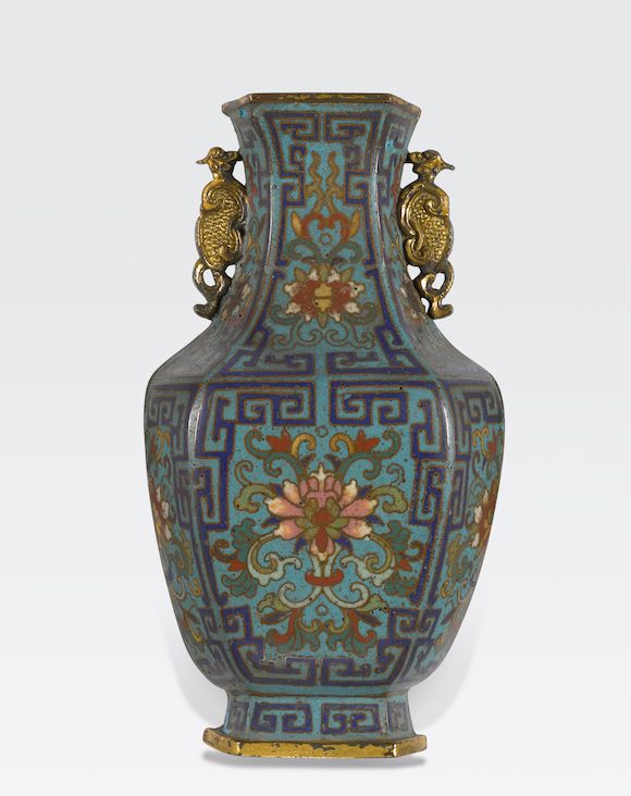 Bonhams : a cloisonné enamel wall plaque 18th/19th century