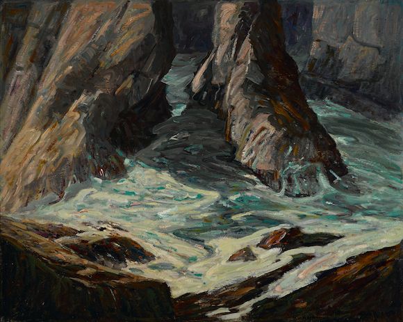 Bonhams : George Joseph Koch (1884-1951) Big Sur Cove 40 x 50in overall ...