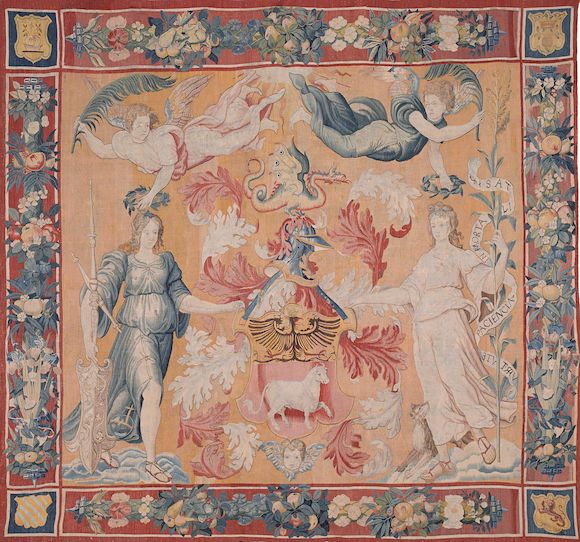 Bonhams : A fine Flemish armorial tapestry Brussels late 16th/early ...