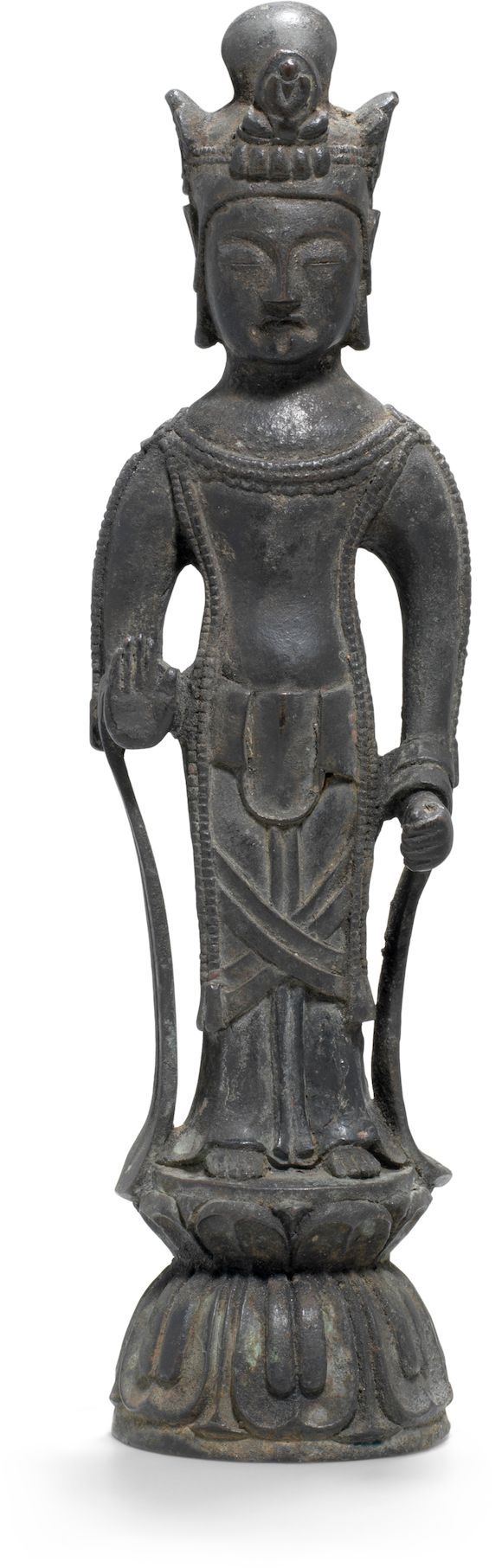 Bonhams : A bronze figure of Kannon Nara period (646-794), 8th century