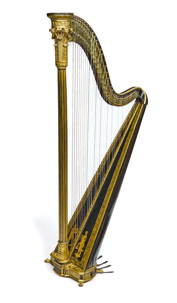 Bonhams : A Regency brass mounted parcel gilt and stencil decorated ...