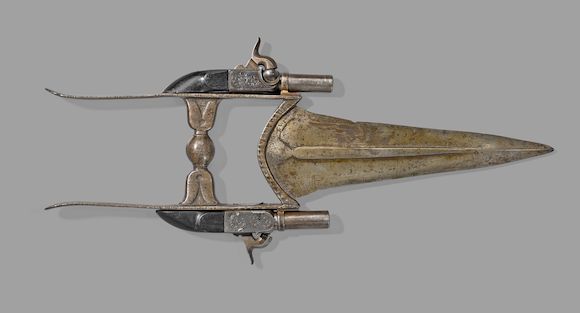 Bonhams : A Mughal pistol/katar