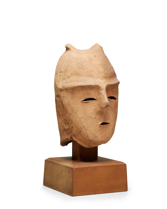 Bonhams : A Haniwa terracotta head of a man Kofun period (c. 590-710 ...