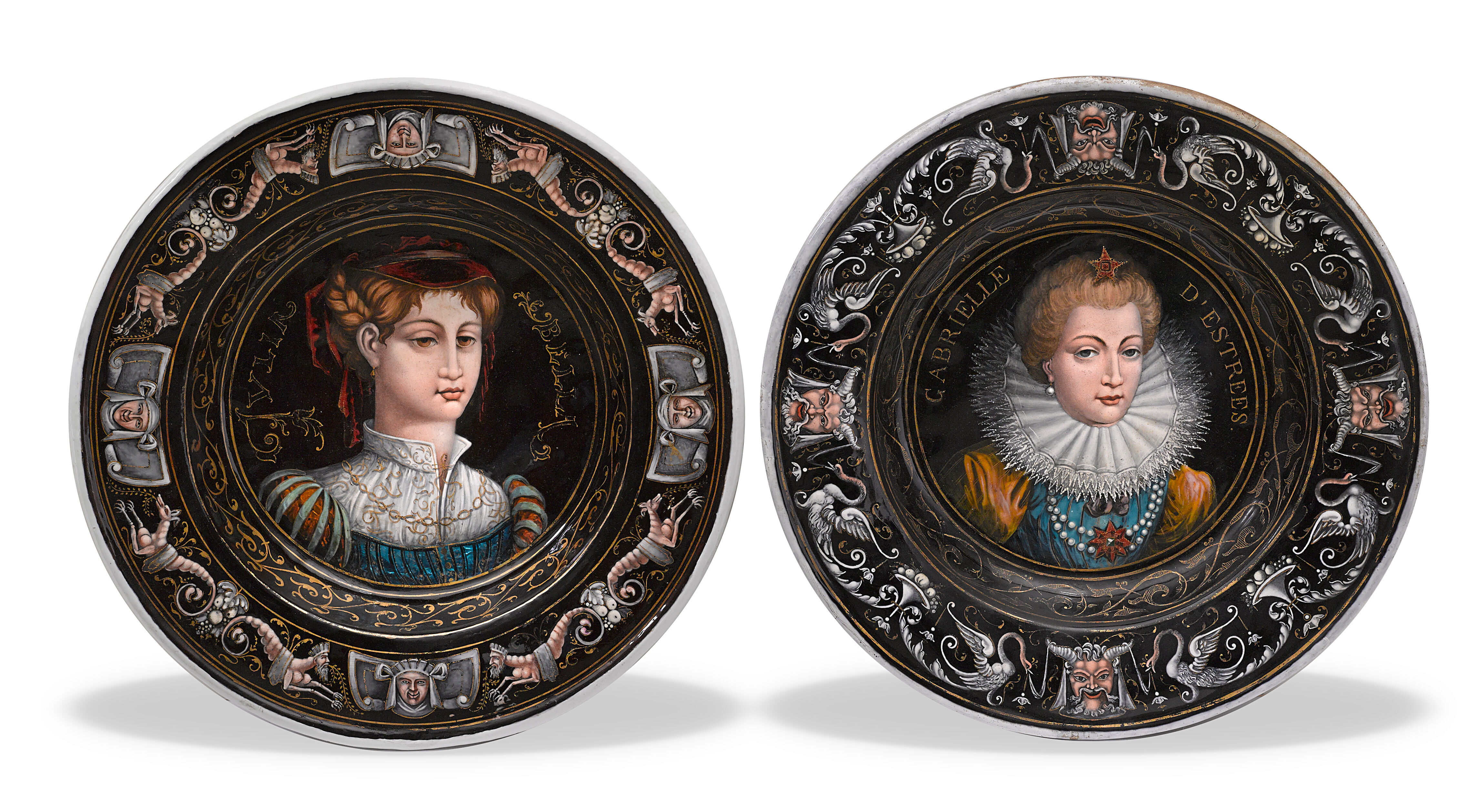 Bonhams : A pair of Limoges enamel bowls early 20th century