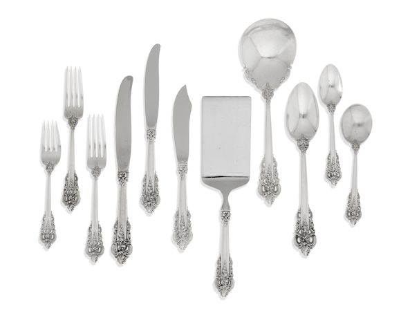 Bonhams : An American sterling silver part flatware service by Wallace ...