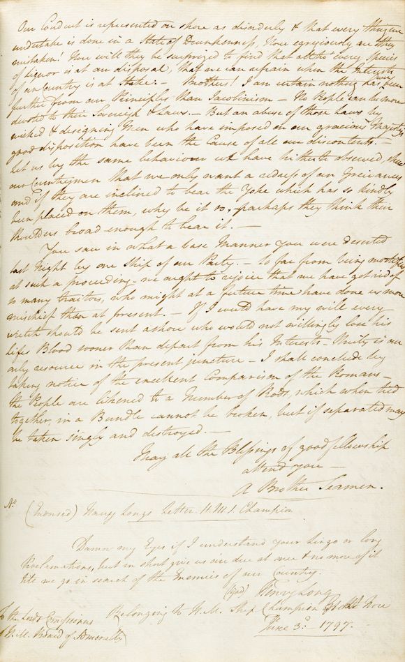 Bonhams : NORE-SPITHEAD MUTINY. CUMBY, WILLIAM PRYCE. Manuscript on ...
