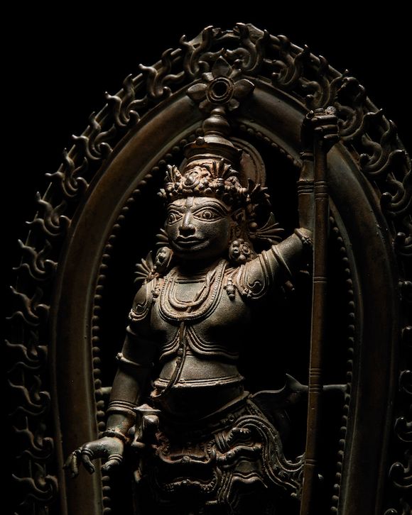 Bonhams : A COPPER ALLOY SHRINE TO RAMA KERALA, CHERA PERIOD, 14TH CENTURY