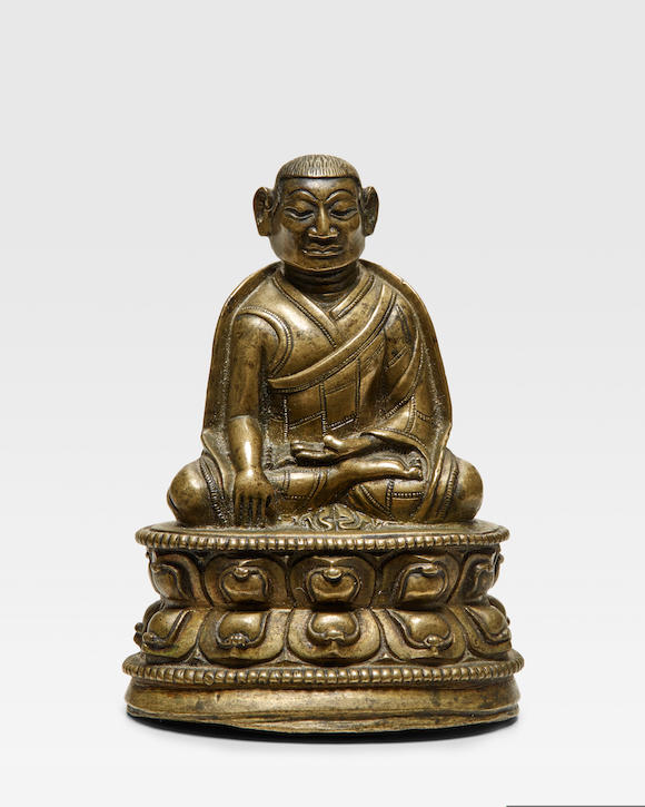 Bonhams A Copper Alloy Figure Of A Kagyu Lama Tibet 14th Century