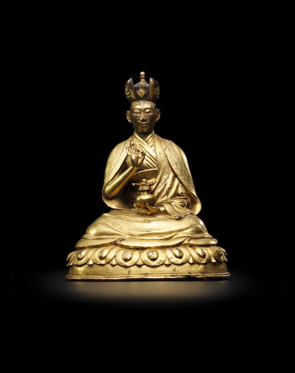 Bonhams : A GILT COPPER ALLOY FIGURE OF THE FIFTH SHAMARPA, KONCHOG ...