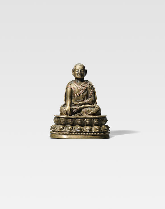 Bonhams A Silver And Copper Inlaid Copper Alloy Figure Of A Kagyu