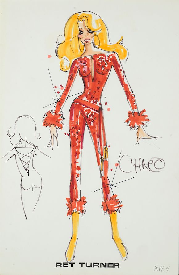 Bonhams : A pair of Charo costume designs by Ret Turner