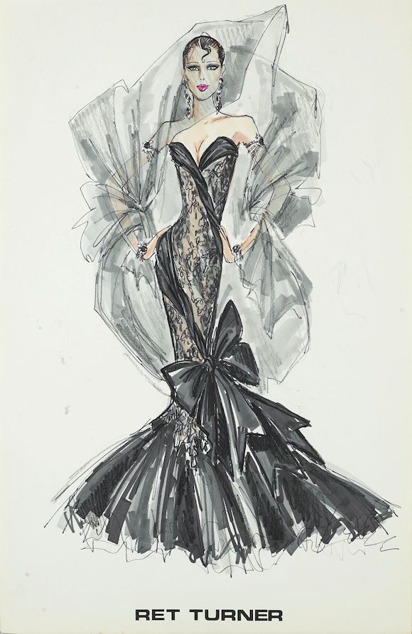 Bonhams : A group of Sheena Easton costume designs by Ret Turner