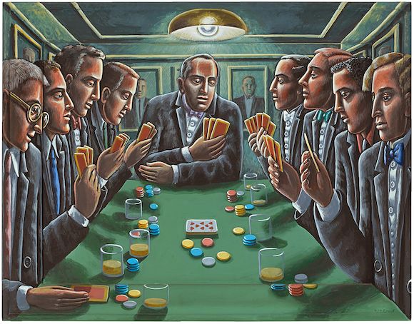 Bonhams : Pamela Jane Crook (British, born 1945) The Big Deal 28 x 36in ...