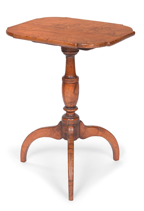 Bonhams : A Federal maple tilt top occassional table early 19th century