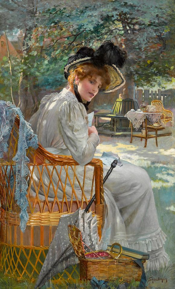 Bonhams : Isaac Snowman (British, 1874-1947) Footsteps 44 1/2 x 28in ...