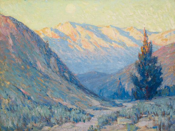 Bonhams : Benjamin Chambers Brown (1865-1942) Sunset on Desert Heights ...