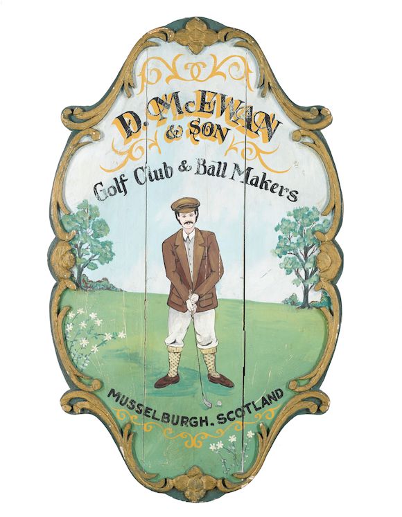 Bonhams : A WOODEN HAND PAINTED ADVERTISING SIGN