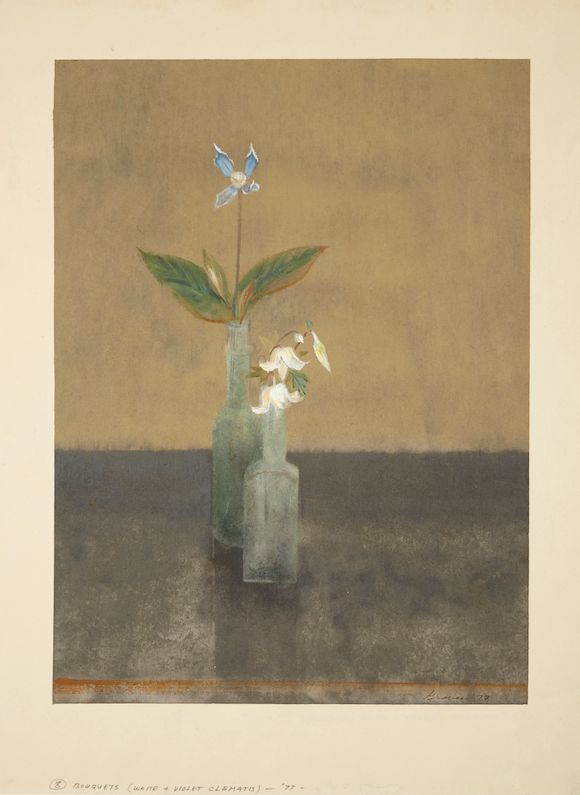 Bonhams : Morris Graves (1910-2001) Bouquets (White and Violet Elements ...