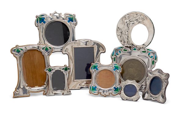Bonhams : A collection of fifteen English sterling silver and enamel ...