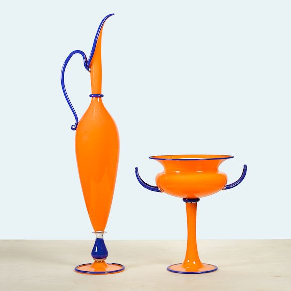 Bonhams : Dante Marioni (born 1964) Orange pairblown glass, signed ...