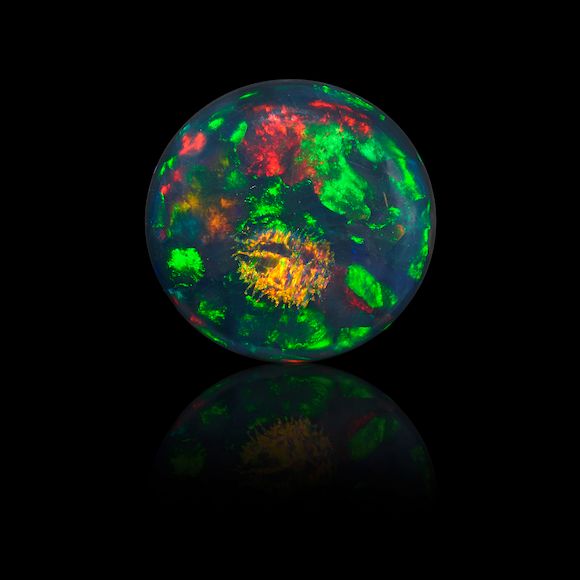 Bonhams : Stunning and Unique, Large Black "Nobby" Opal--"Dreamcatcher"