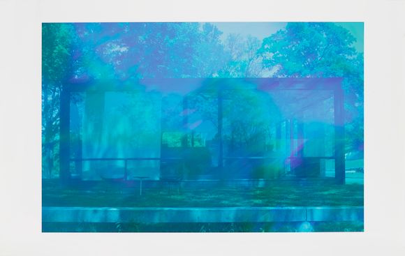 Bonhams : James Welling (born 1951) Glass House 5905, 2008 11 x 17 1/8 ...