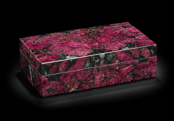 Bonhams : Eudialyte Intarsia Box by Konstantin Libman
