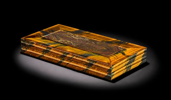 Bonhams : Gemstone Inlaid Backgammon Set by Konstantin Libman