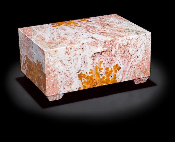 Bonhams : Ocean Jasper Intarsia Box