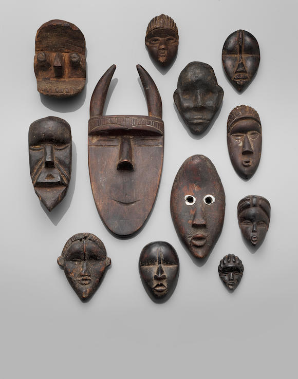 Bonhams Group Of Twelve Dan Passport Masks Liberiaivory Coast