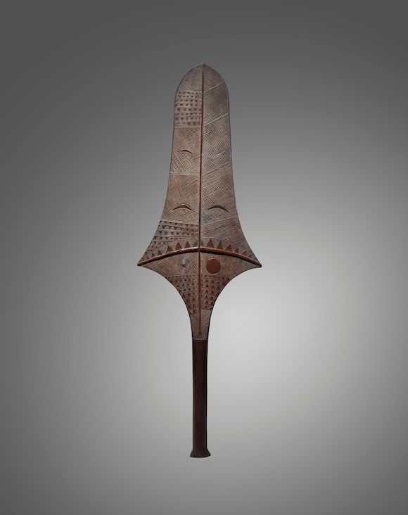 Bonhams : Exceptional Chief's or Priest's Shield-Club, Fiji/Tonga Islands