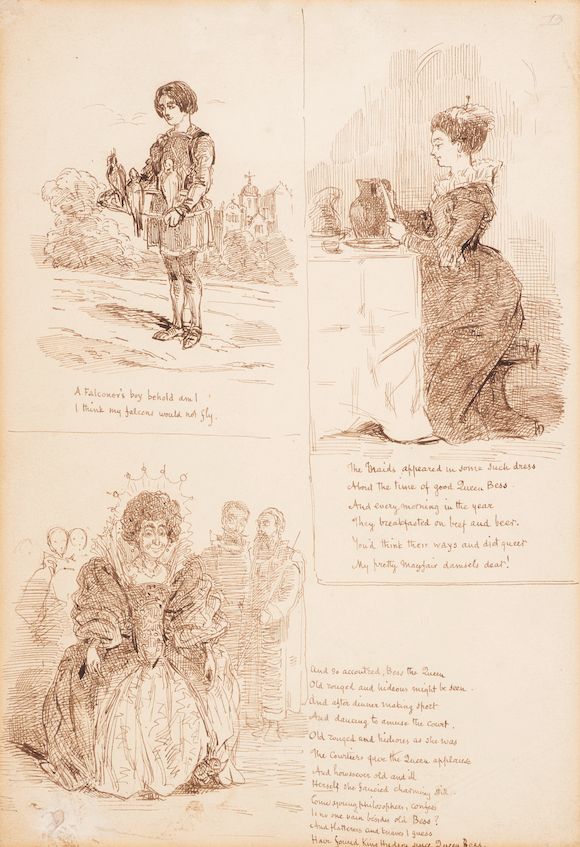 Bonhams : THACKERAY, WILLIAM MAKEPEACE. 1811-1863. Pen and ink on paper ...