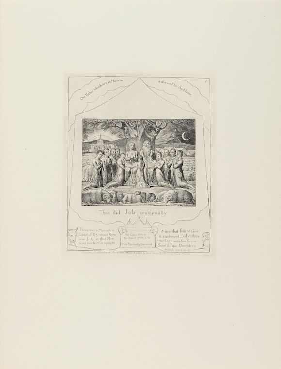 Bonhams : BLAKE, WILLIAM. 1757-1827. Illustrations to the Book of Job ...
