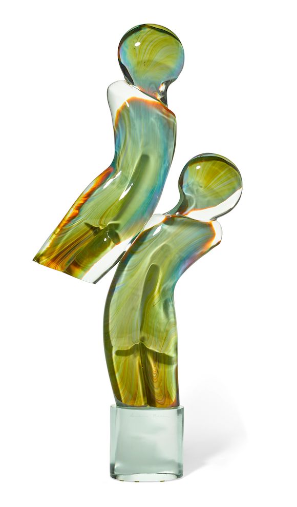 Bonhams : A Modern glass sculpture Two FiguresLoredano Rosin (1936-1991 ...