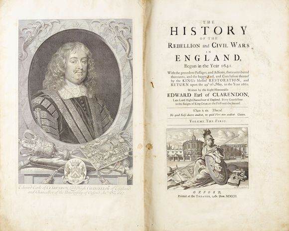 Bonhams : CLARENDON, EDWARD, EARL OF. 1609-1674. The History of the ...