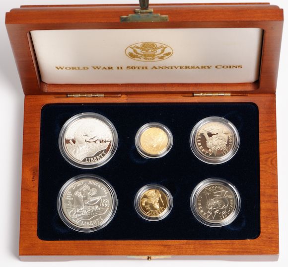 Bonhams : 1995 World War II 50th Anniversary Six-Coin Proof and ...