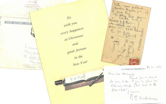Bonhams : 20TH-CENTURY AUTHORS: POUND, WODEHOUSE, ELIOT, HEMINGWAY, ET ...