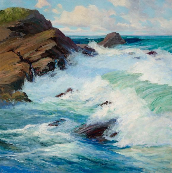 Bonhams : Leon Durand Bonnet (1868-1936) Summer Afternoon 30 x 30in (76 ...