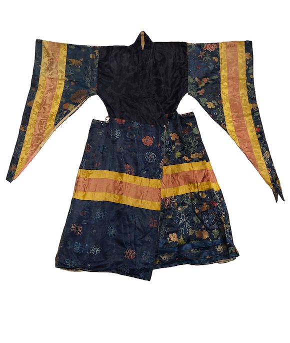 Bonhams : A pieced silk brocade ceremonial robe and collar Tibet, 18th ...