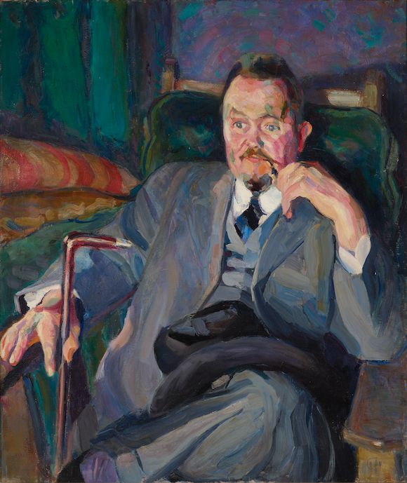 Bonhams : William Gaw (1891-1973) Portrait of Mr. Bender 40 x 34in ...