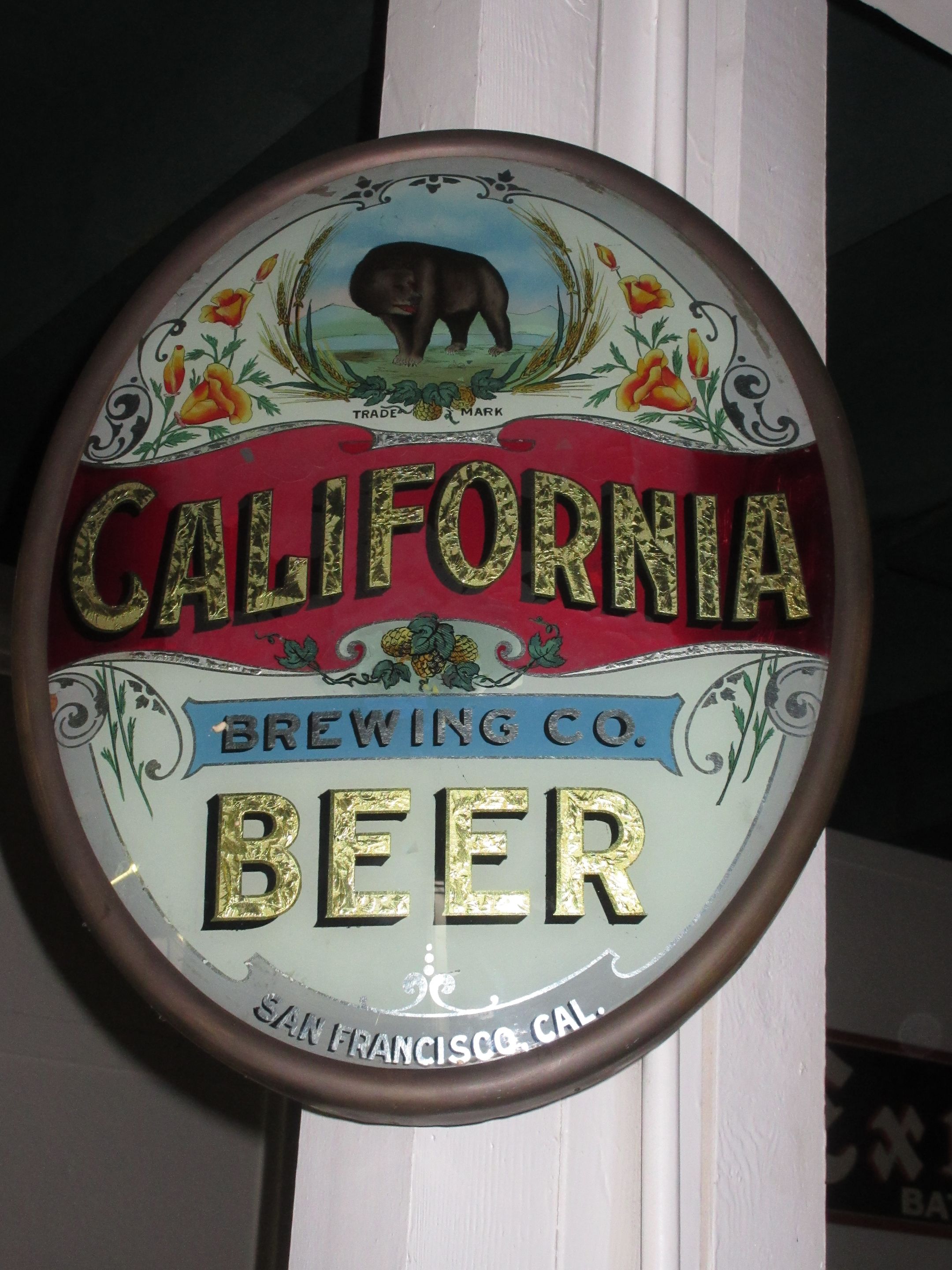 Bonhams Cars : A California Beer Brewing Co oval advertising sign, San ...